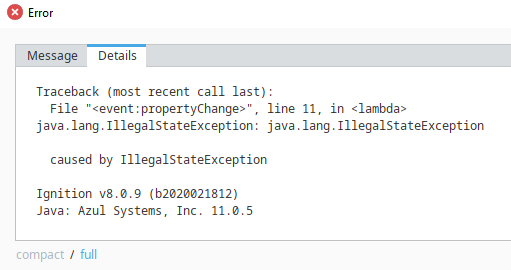 Fail Ignoring Java Lang Illegalstateexception Error Ignition